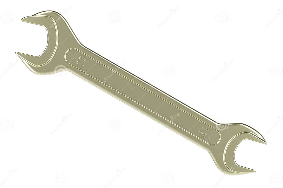 Wrench, Spanner. Top View, 3D Rendering Stock Illustration ...