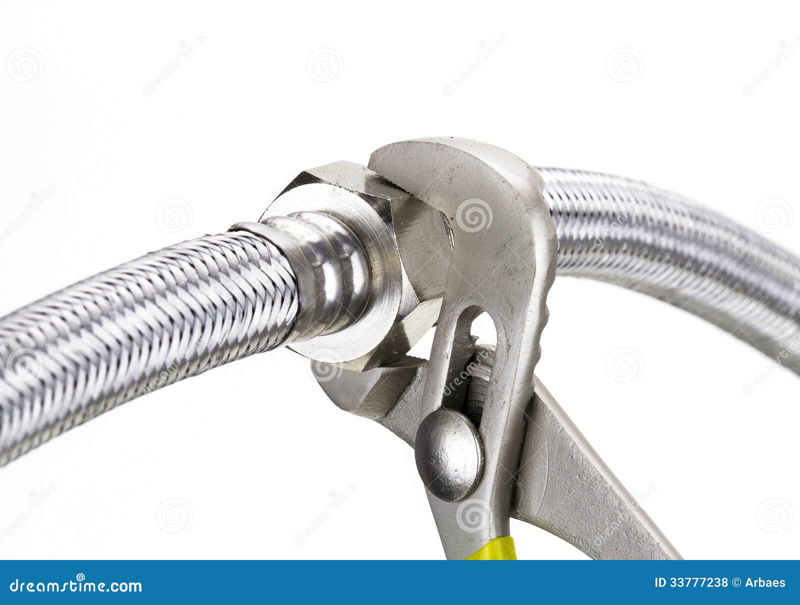 Wrench tightening nut stock photo. Image of hardware - 33777238
