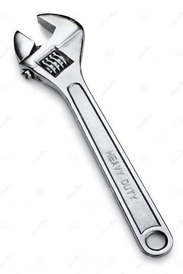 Wrench Tool Isolated stock photo. Image of spanner, white - 44383900