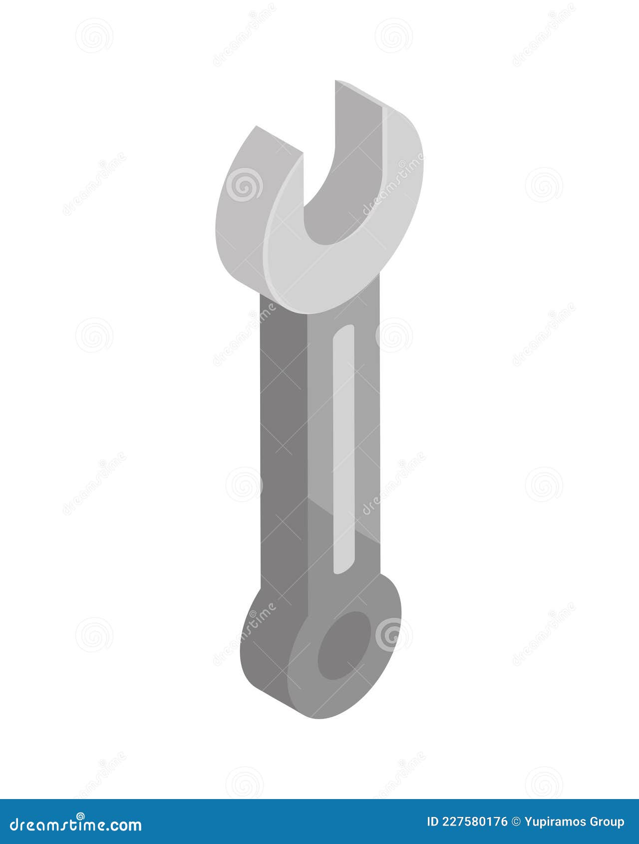 Wrench tool isometric stock illustration. Illustration of design ...