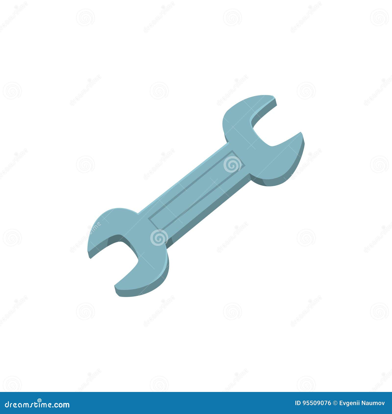 Wrench Tool, Spanner Cartoon Vector Illustration Stock Vector ...