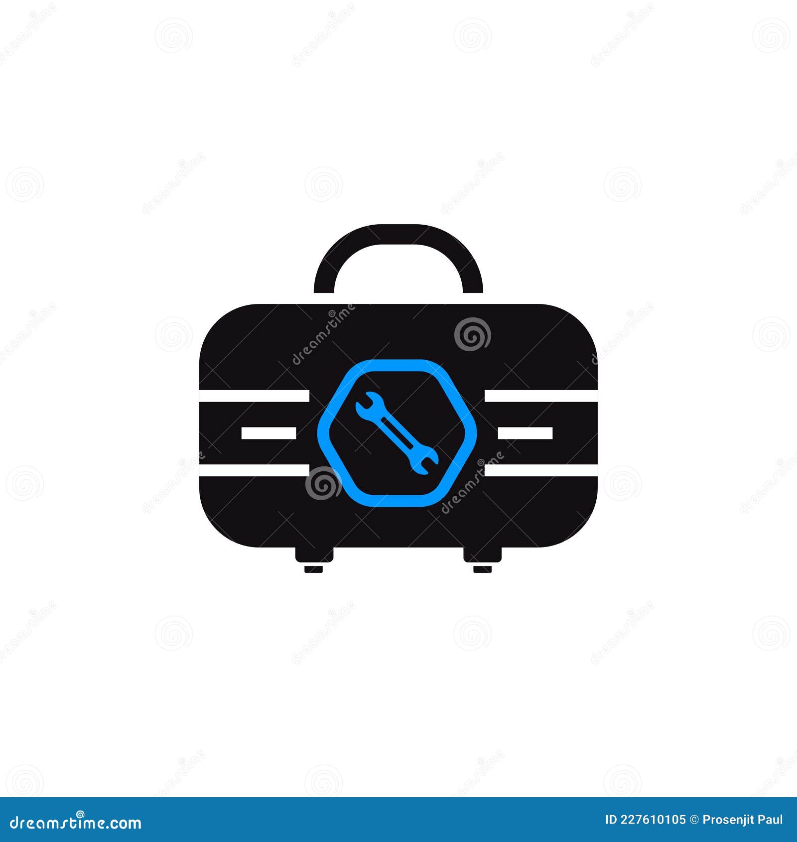 Toolbox Equipment Logo, Illustration Line Art Of Wrench Spanner Box ...