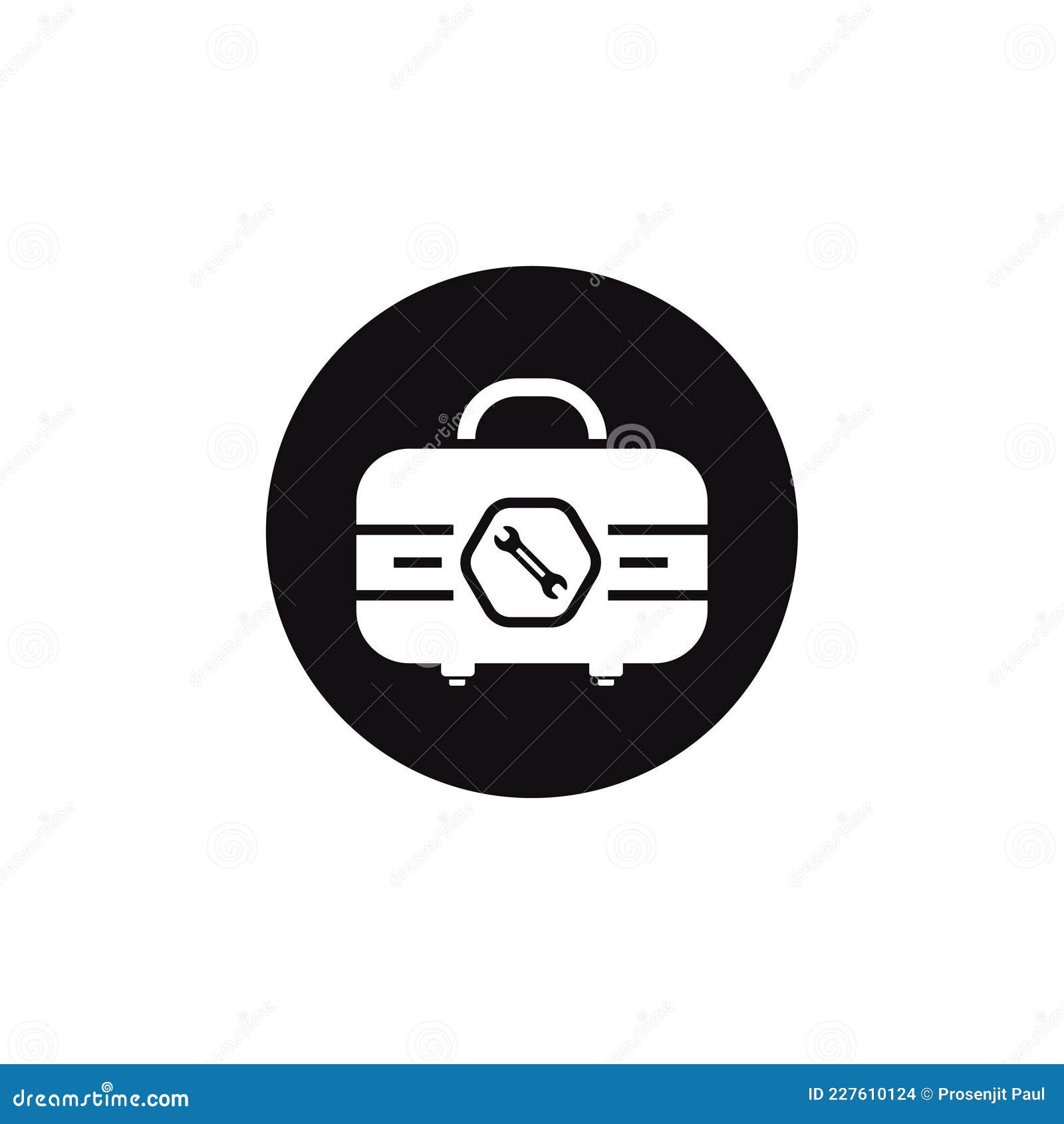 Toolbox Equipment Logo, Illustration Line Art Of Wrench Spanner Box ...