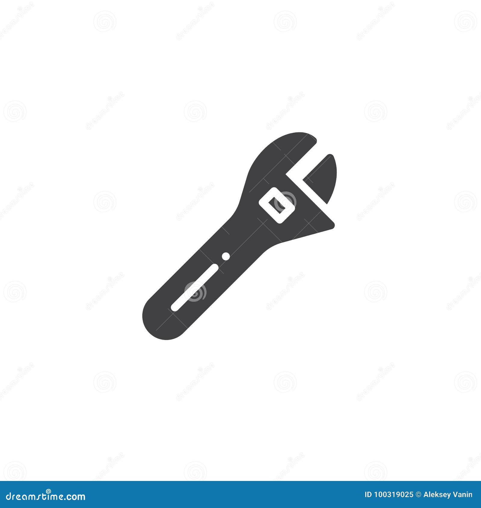 Wrench Work Tool Icon Vector Stock Vector - Illustration of work, solid ...