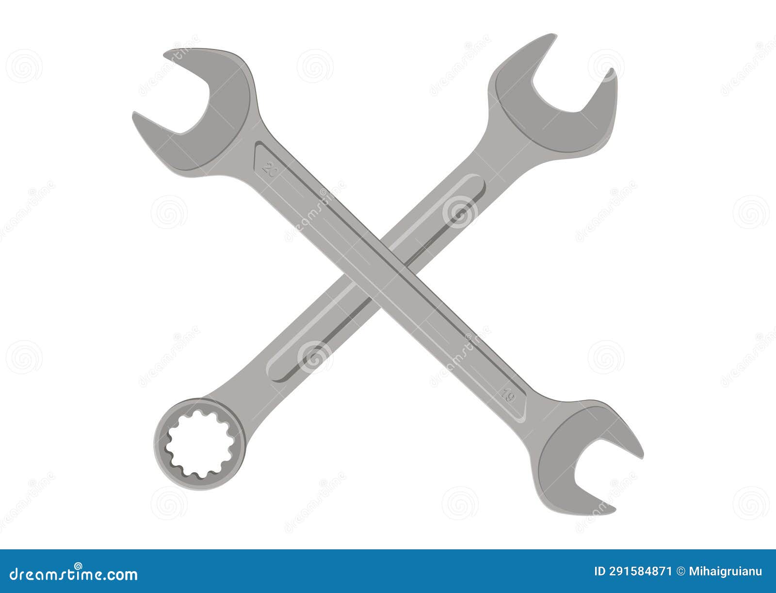 Wrench Work Tools Clipart Vector Flat Design Isolated on White ...
