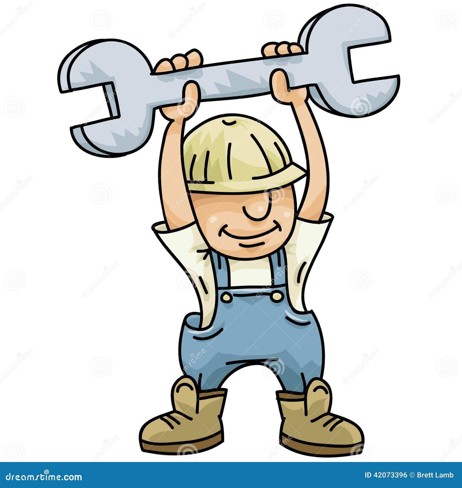 Wrench Worker stock illustration. Illustration of funny - 42073396