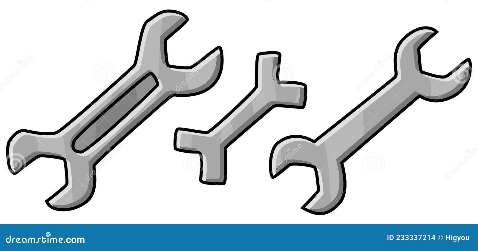 Wrenches Cartoon stock vector. Illustration of simple - 233337214