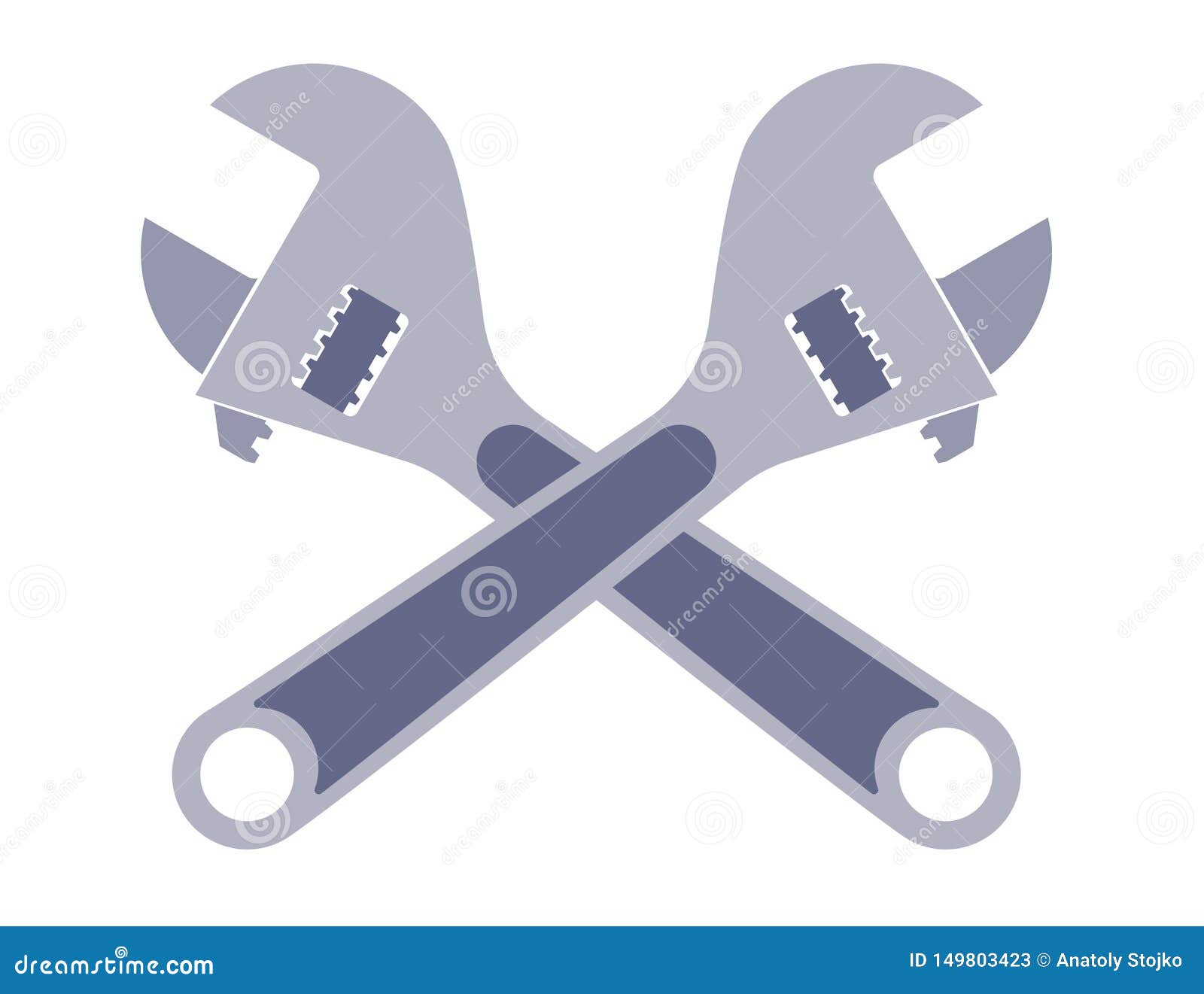 Wrenches Flat Style for Design. Vector Illustration Stock Vector ...