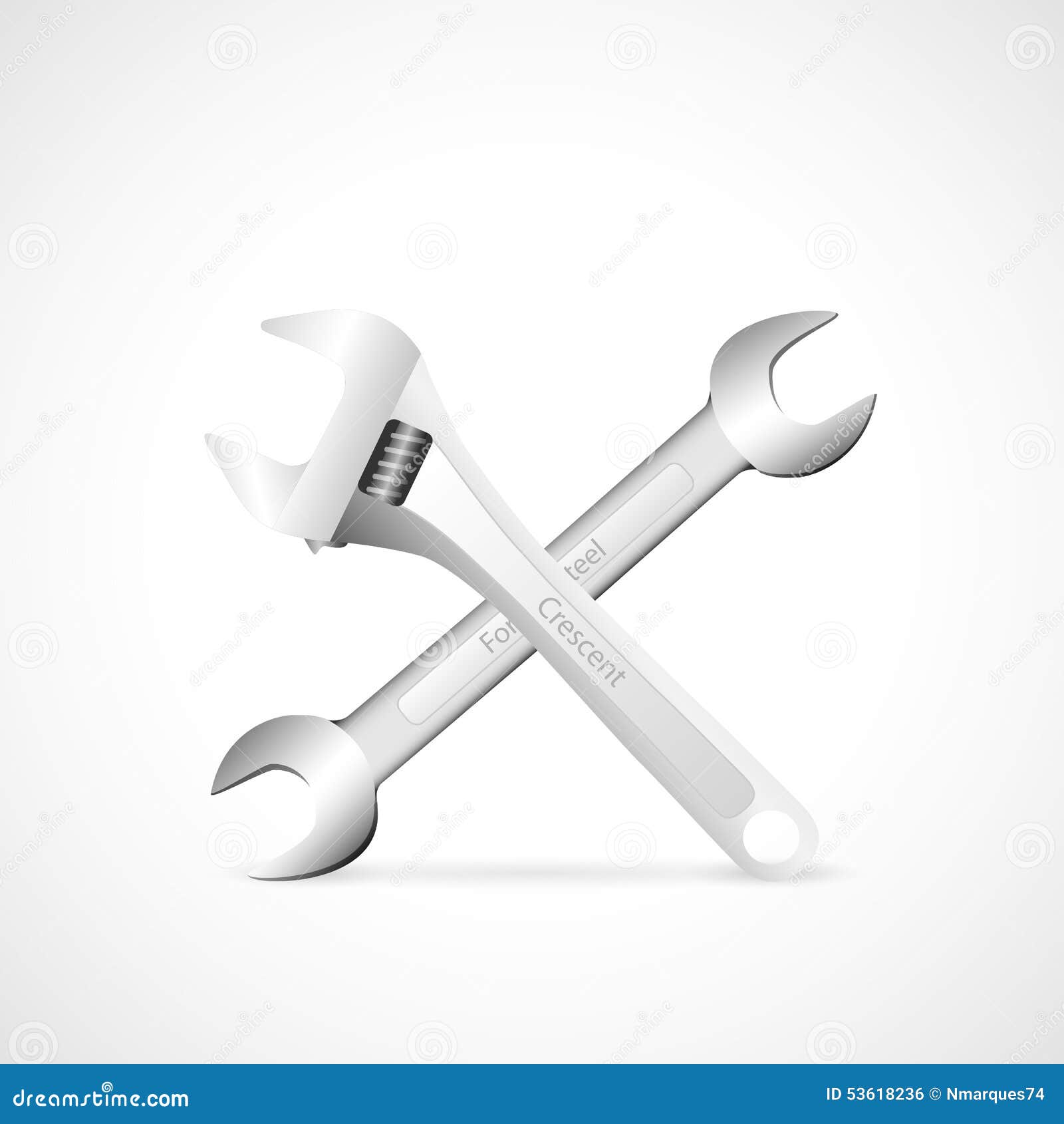 Wrenches Illustration stock vector. Illustration of construction - 53618236