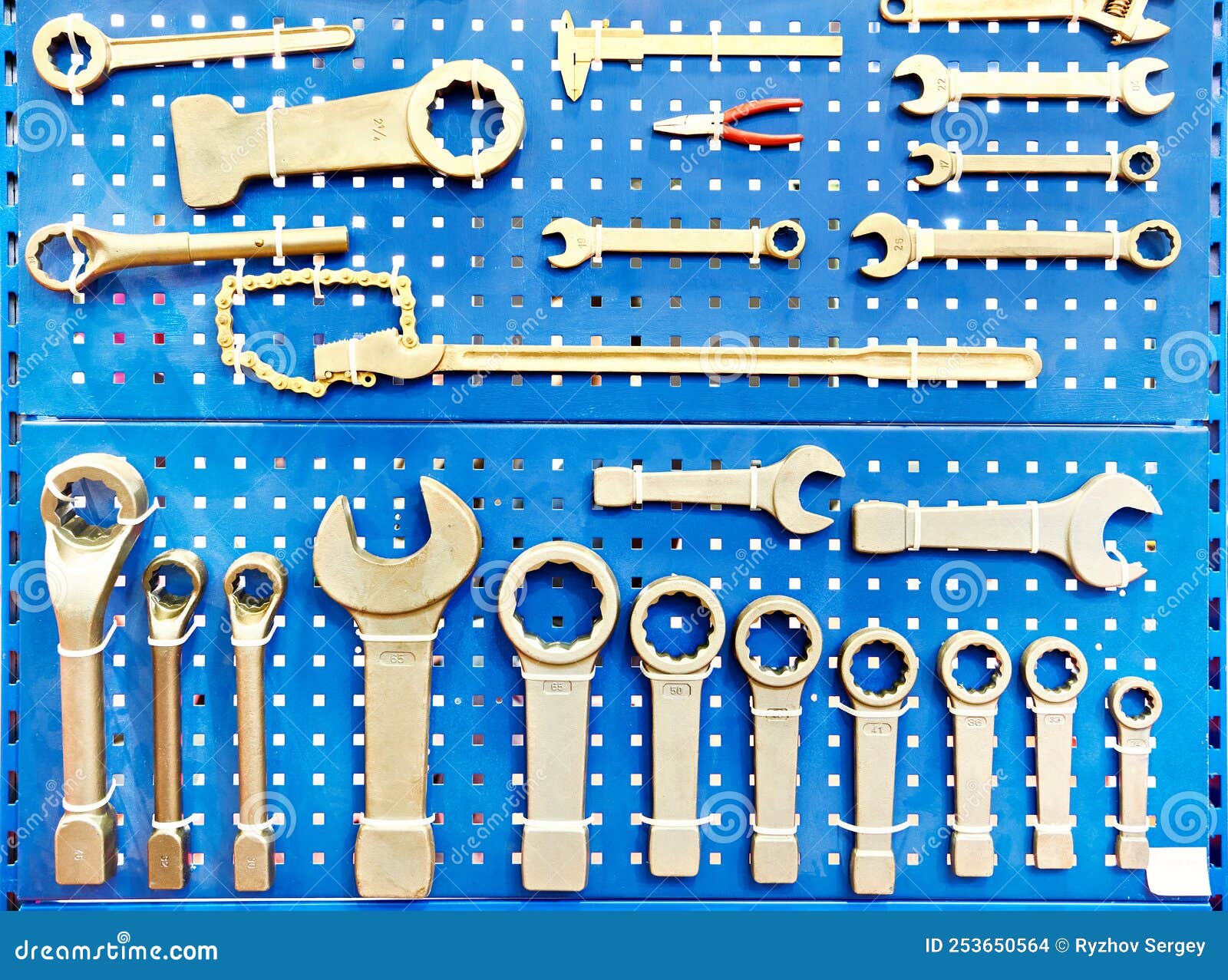 Wrenchs or spanners tools stock photo. Image of equipment - 253650564