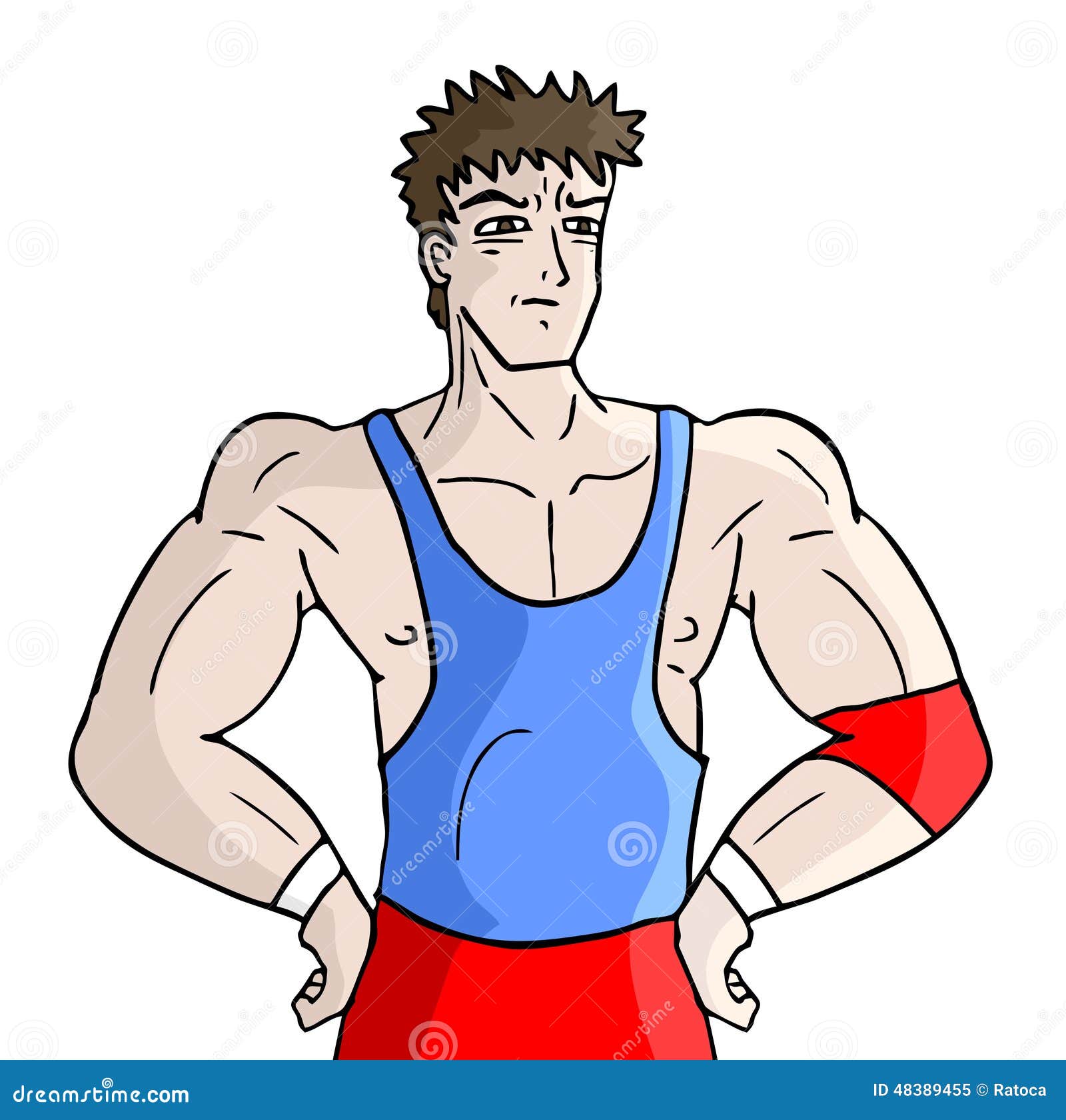 Wrestling With Fighter Cartoon Vector | CartoonDealer.com #106174465