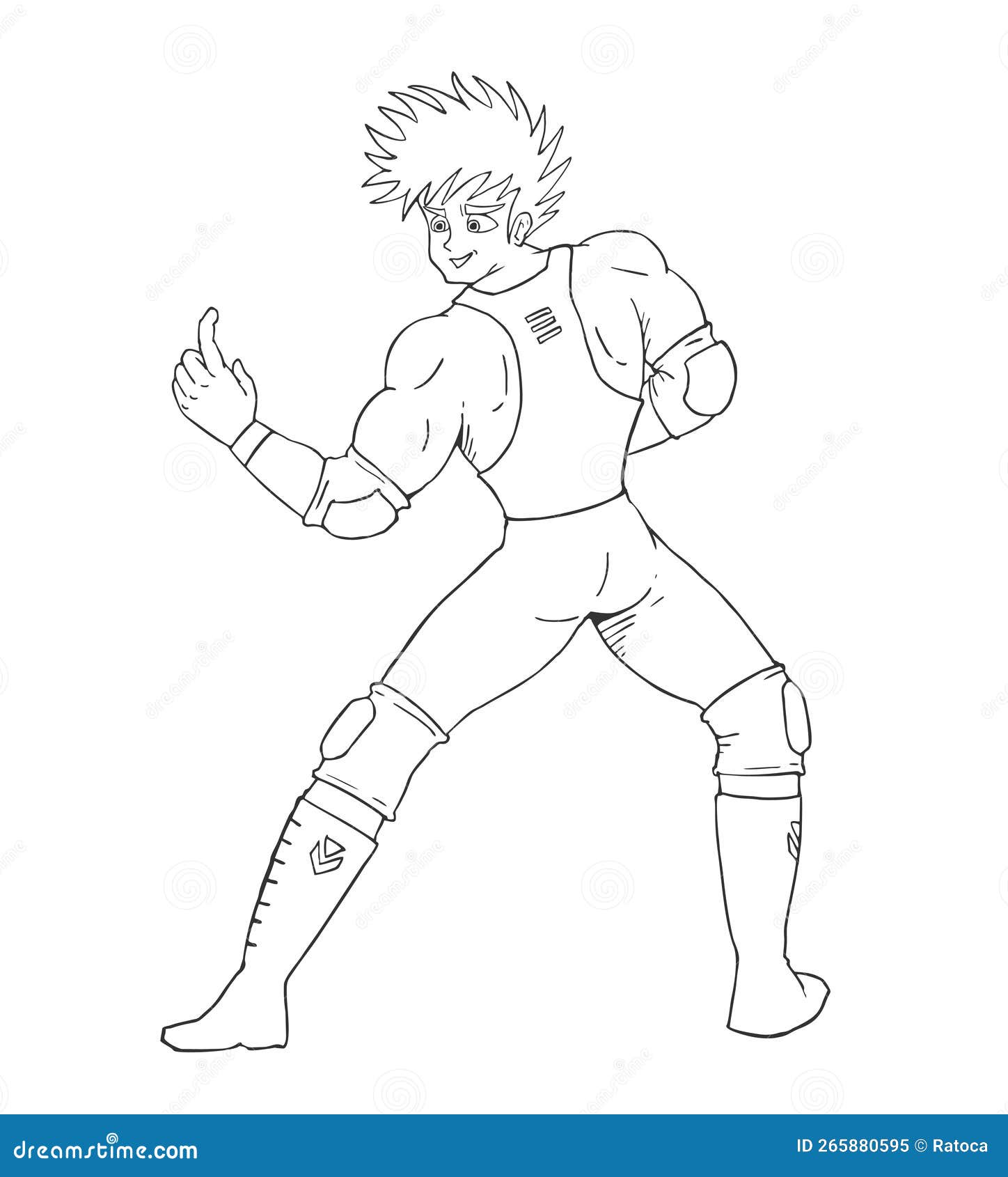 Wrestling fighter draw stock vector. Illustration of takedown - 265880595