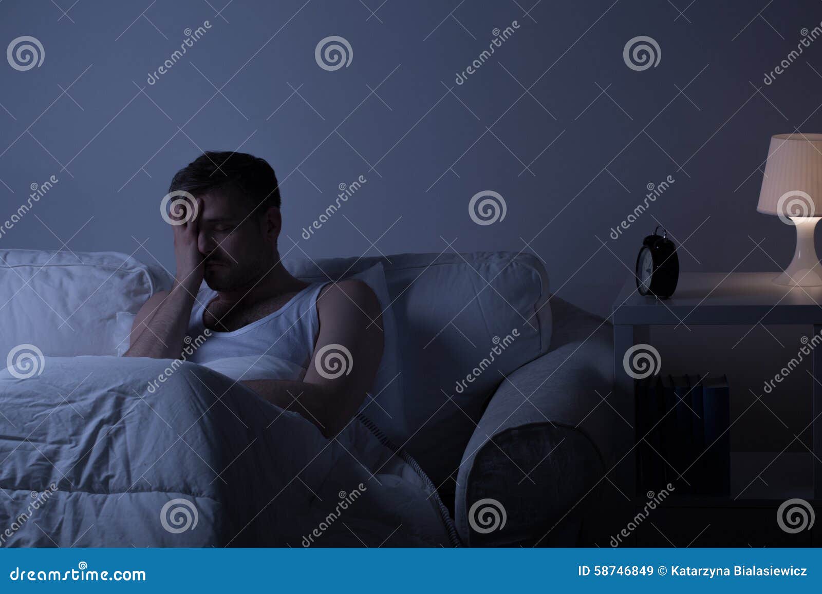 Wretched Man Suffering from Depression Stock Image - Image of moody ...