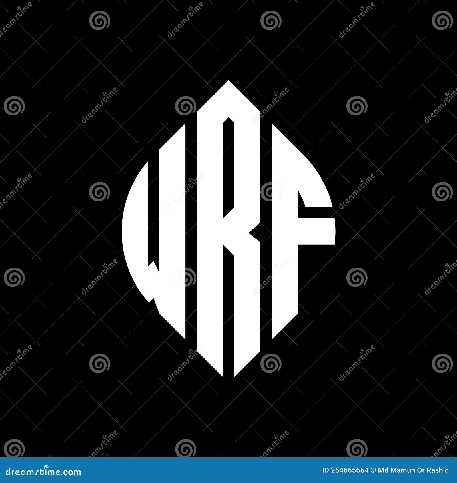 WRF Circle Letter Logo Design with Circle and Ellipse Shape. WRF ...