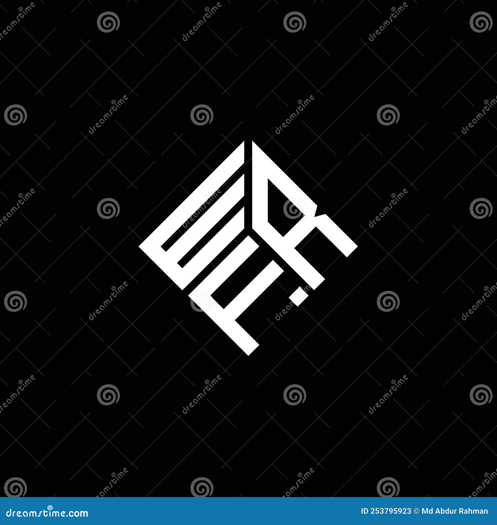 WRF Letter Logo Design on WHITE Background. WRF Creative Initials ...