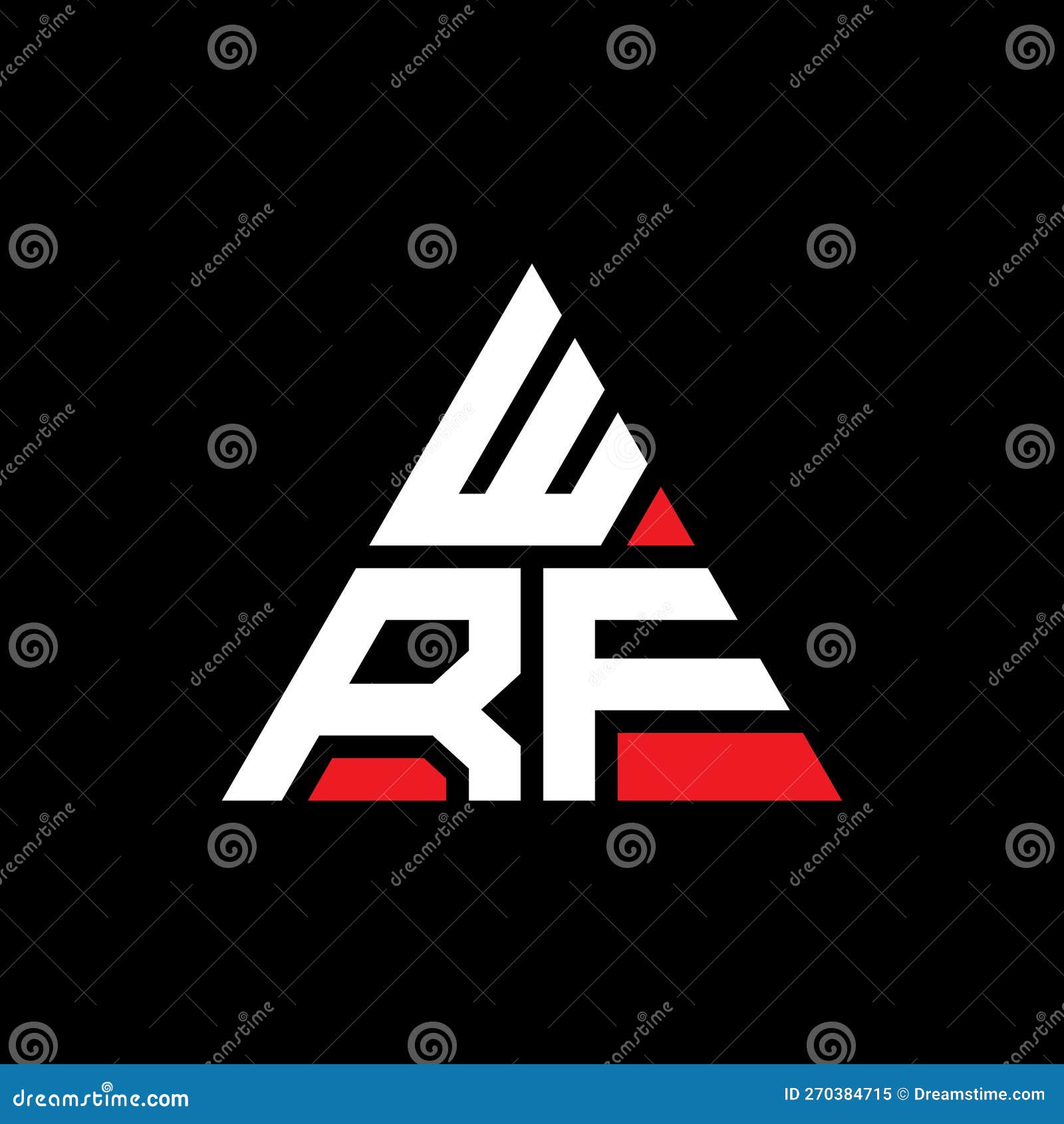 WRF Triangle Letter Logo Design with Triangle Shape. WRF Triangle Logo ...