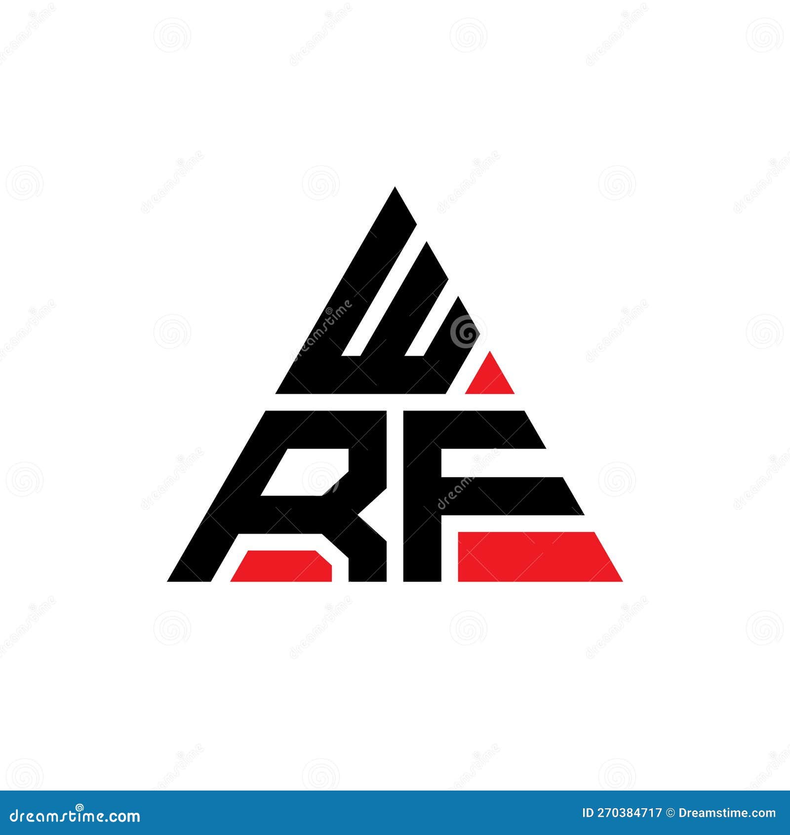 WRF Triangle Letter Logo Design with Triangle Shape. WRF Triangle Logo ...