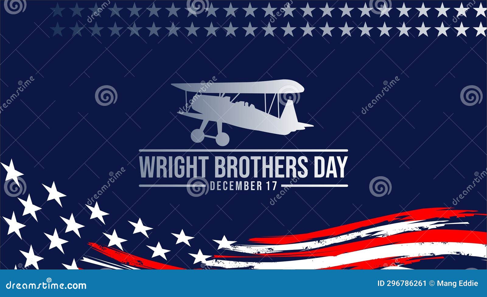 Wright Brothers Day on December 17th. Stock Illustration - Illustration ...