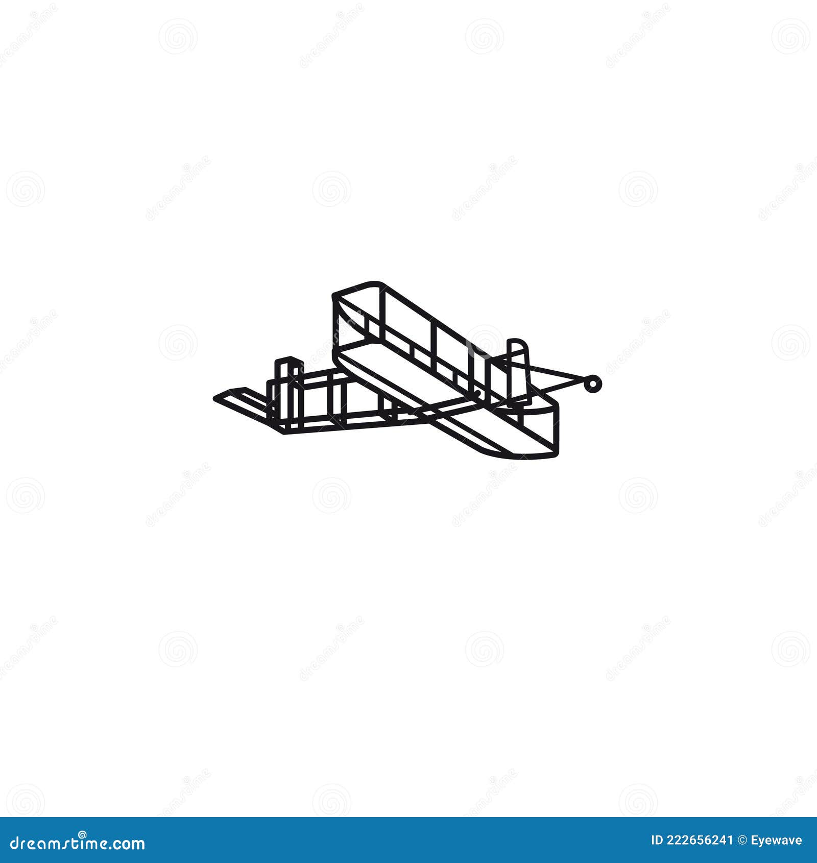 Wright Flyer Vector Line Icon Stock Vector - Illustration of science ...