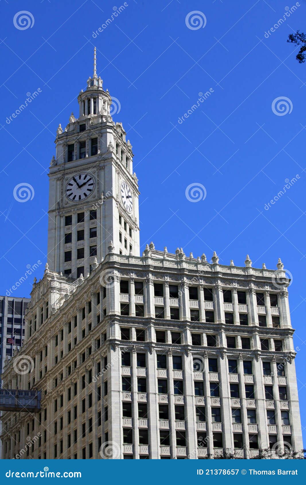 Wrigley Building Clock Tower Editorial Photography - Image of shopping ...