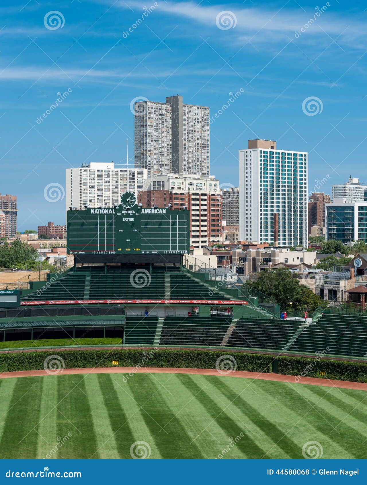 Inside Wrigley Field Famous Stadium At Night As People Arrive For Billy ...