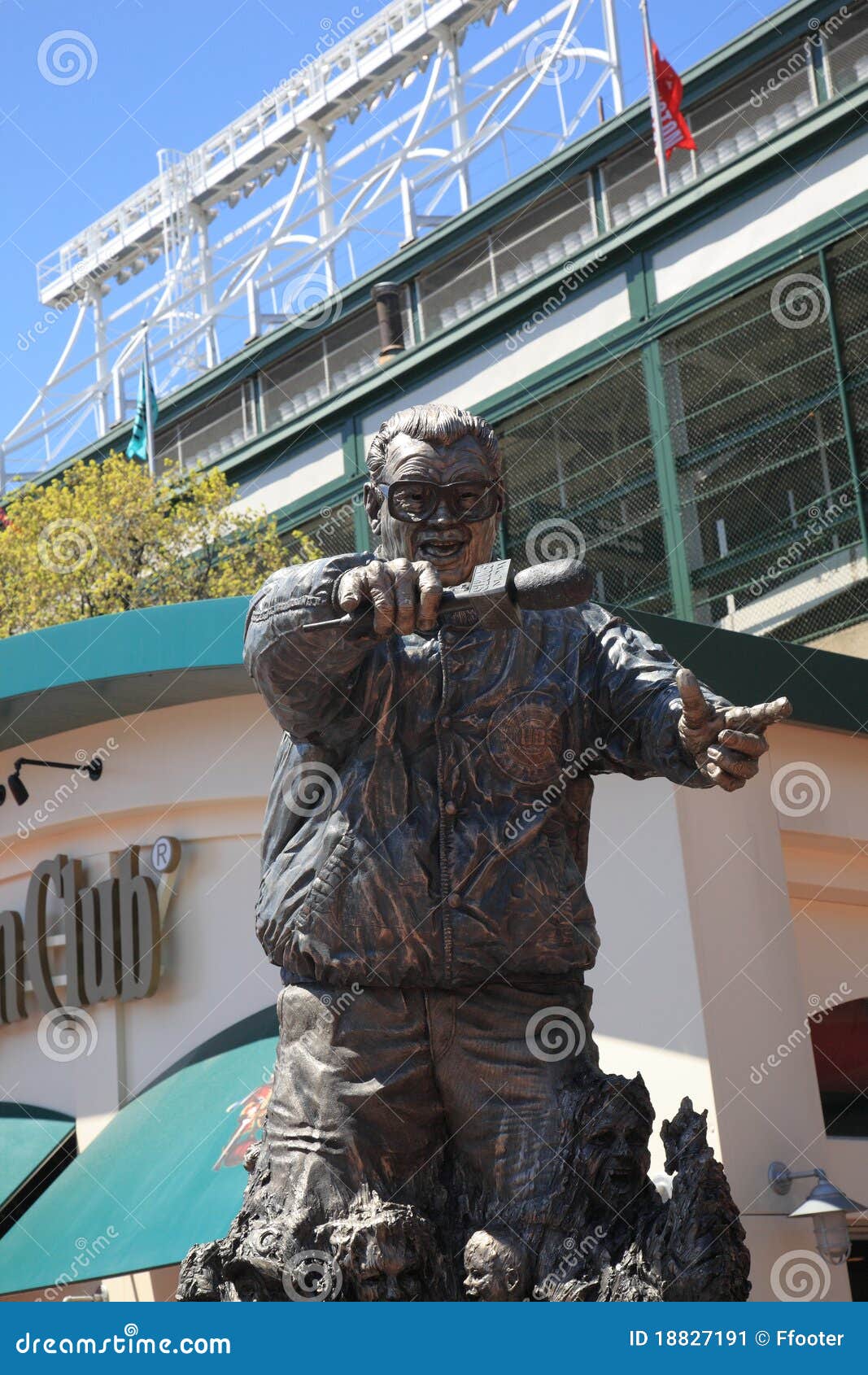 Harry Caray Statue At Wrigley Field Editorial Image | CartoonDealer.com ...