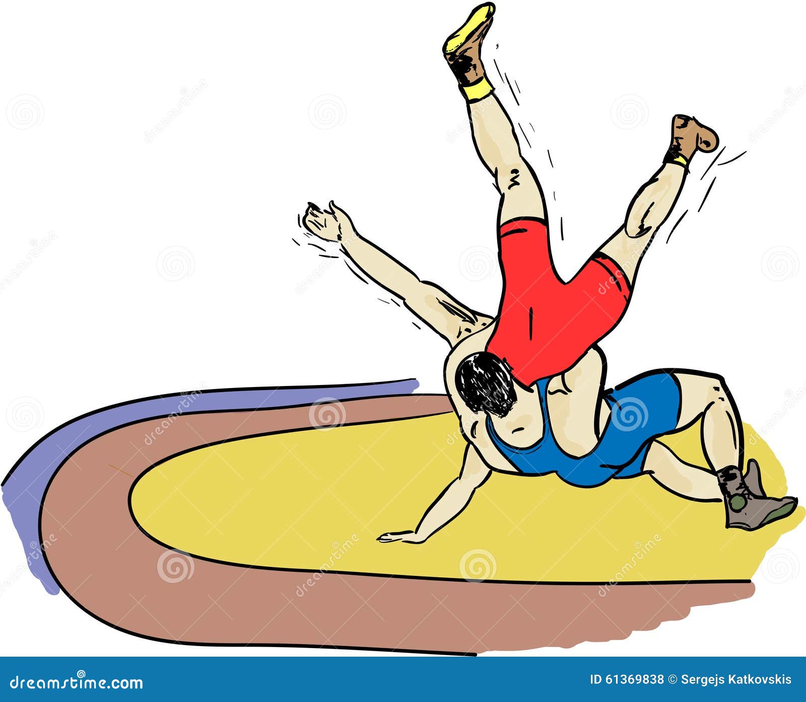 Wringen stock abbildung. Illustration von tätigkeit, rivalität - 61369838