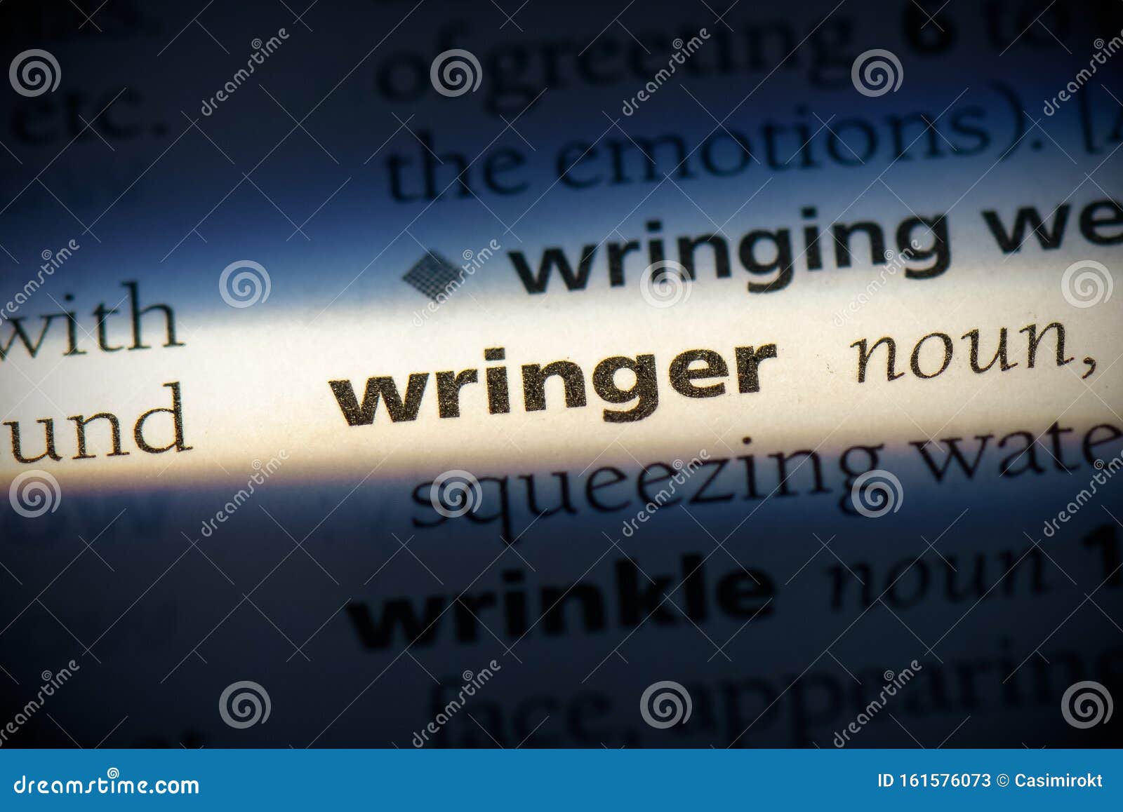 Wringer stock image. Image of word, language, definition - 161576073