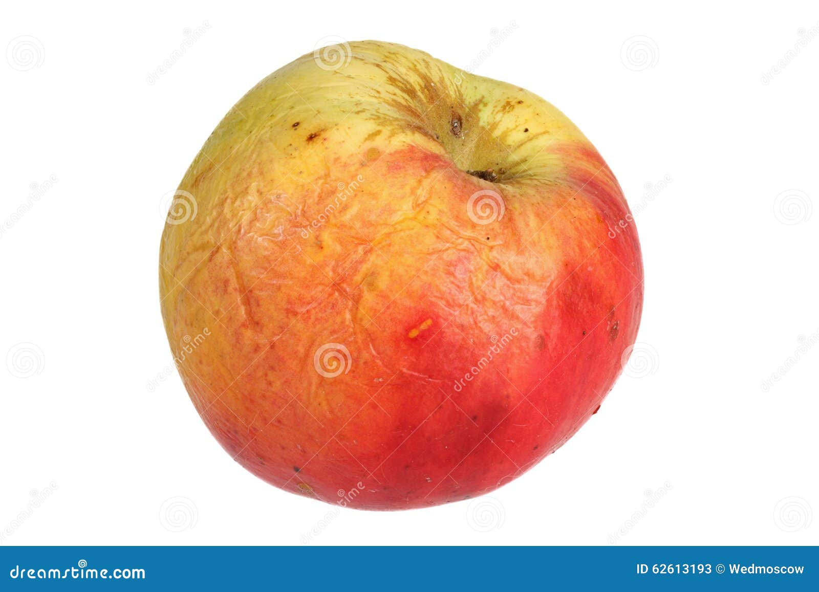 Wrinkled Apple, Isolated on White Background Stock Image - Image of ...