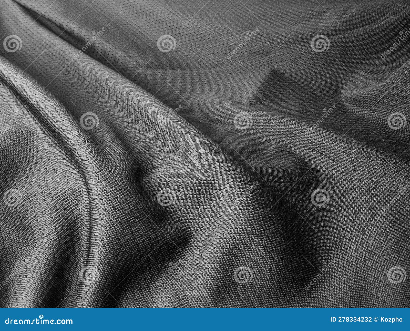 Wrinkled Black Polyester Fabric Close Up Stock Photo - Image of wear ...