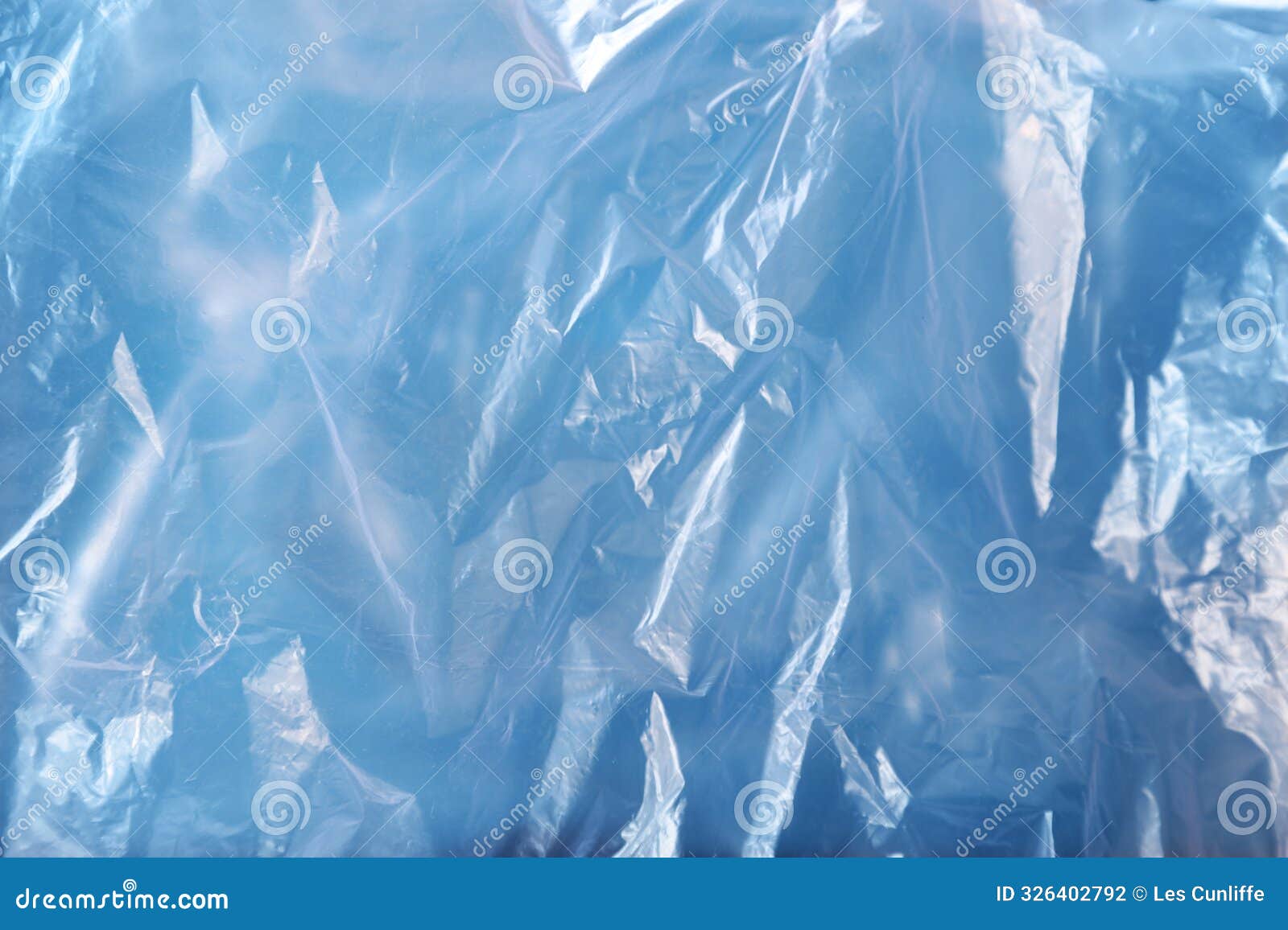 Wrinkled Blue Transparent Plastic Canvas Stock Photography ...