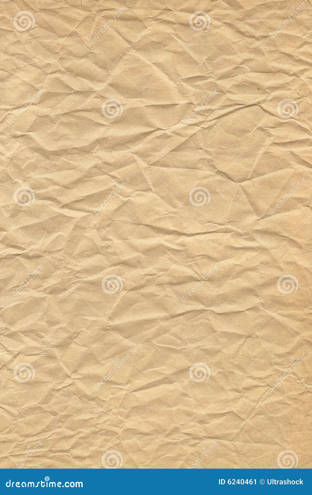 Wrinkled Brown Paper stock image. Image of grain, material - 6240461