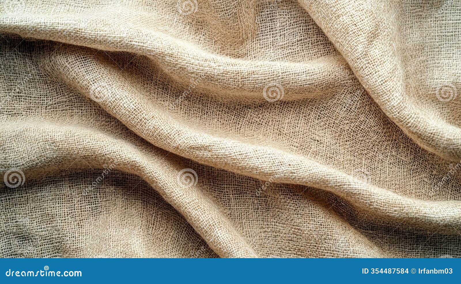 Old Burlap Fabric Napkin Sackcloth On Table Background AI-Created ...