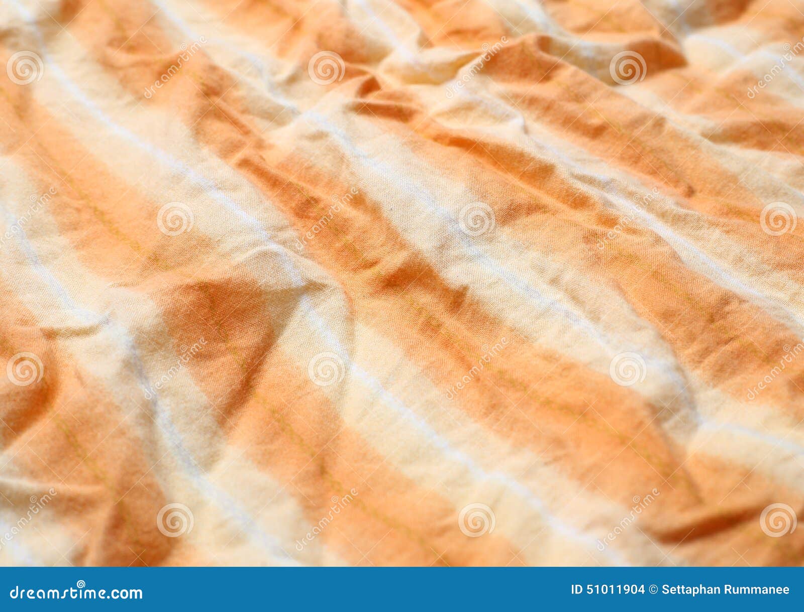 The Wrinkled of Clothes Pattern Orange Color for Background Stock Photo ...