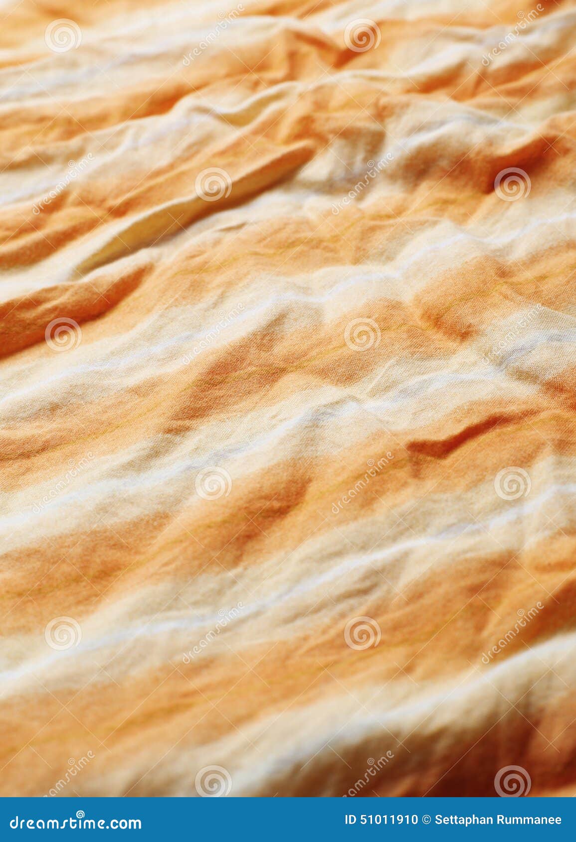 The Wrinkled of Clothes Pattern Orange Color for Background Stock Photo ...