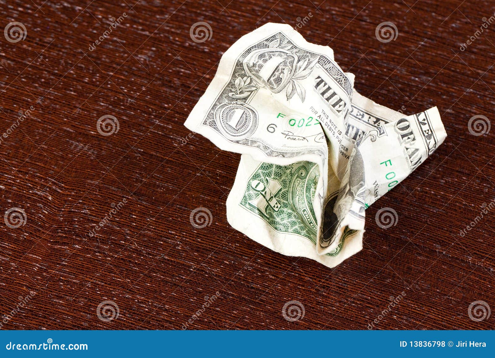 Wrinkled dollar stock photo. Image of finance, value - 13836798
