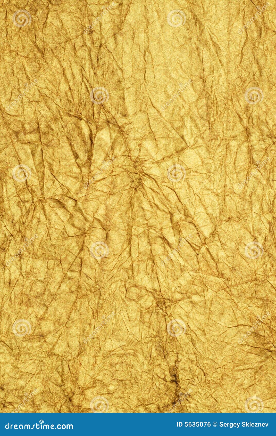 Wrinkled golden paper stock photo. Image of torn, rough - 5635076