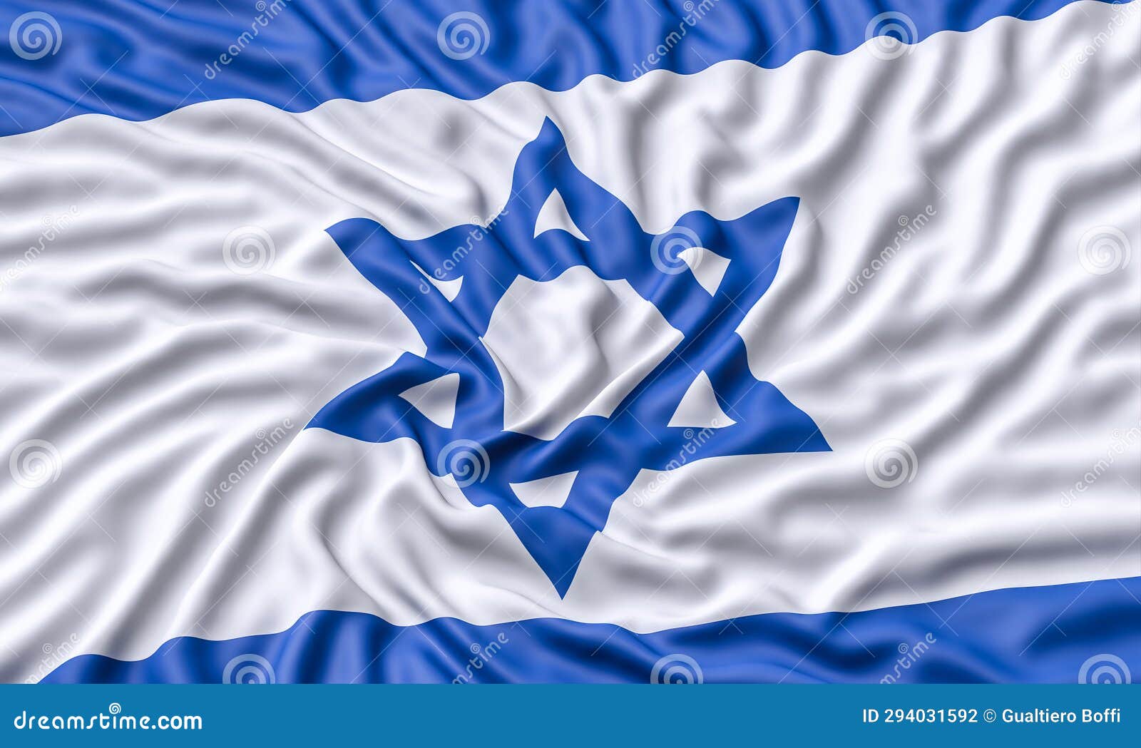Israeli Flag On A Dark Mournful Background. Symbols Of Israel Based On ...
