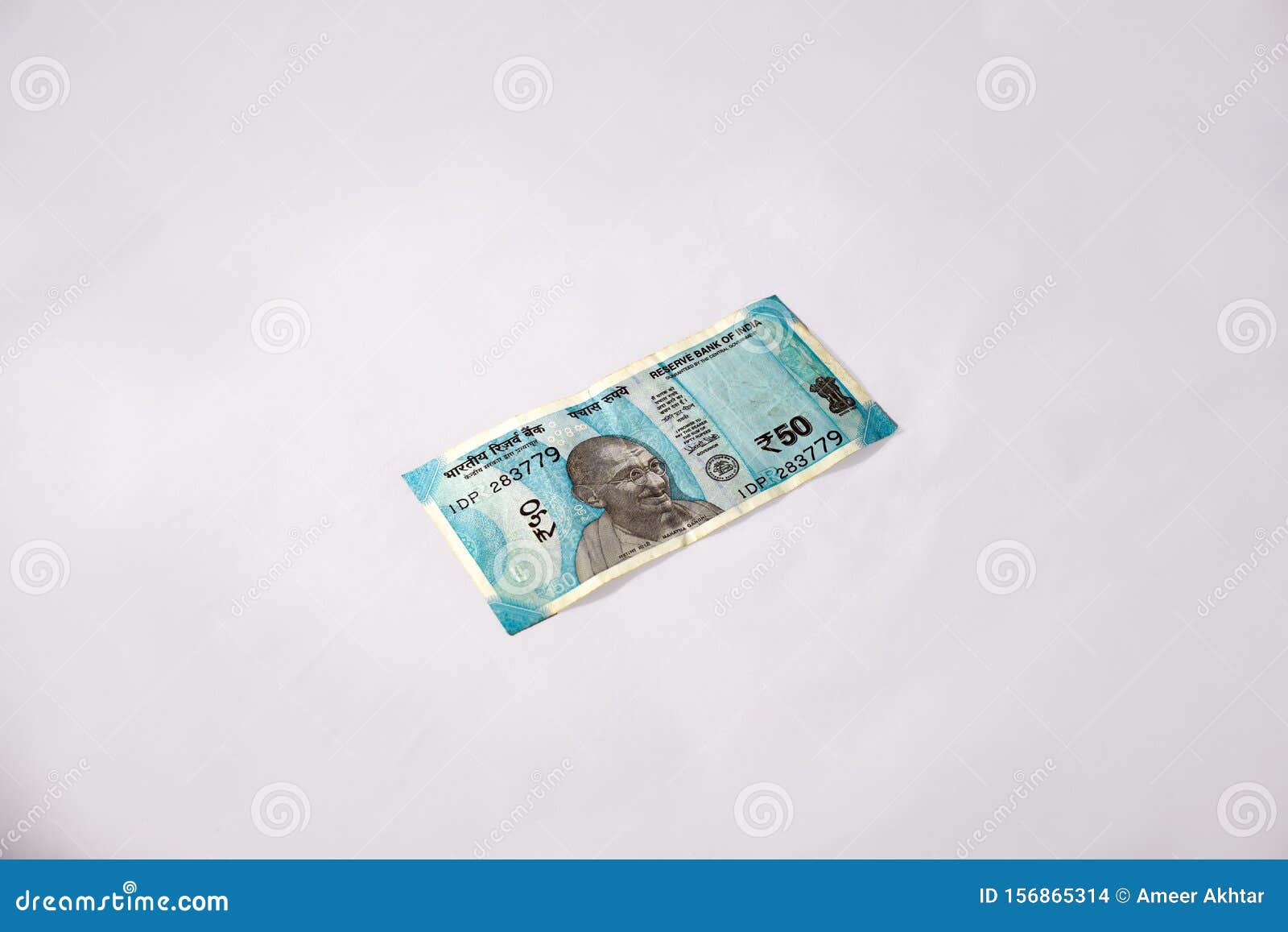 Wrinkled Modern Indian Fifty Rupee Currency Note Editorial Stock Image ...
