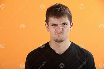 Wrinkled Nose stock photo. Image of native, error, pessimist - 18629872