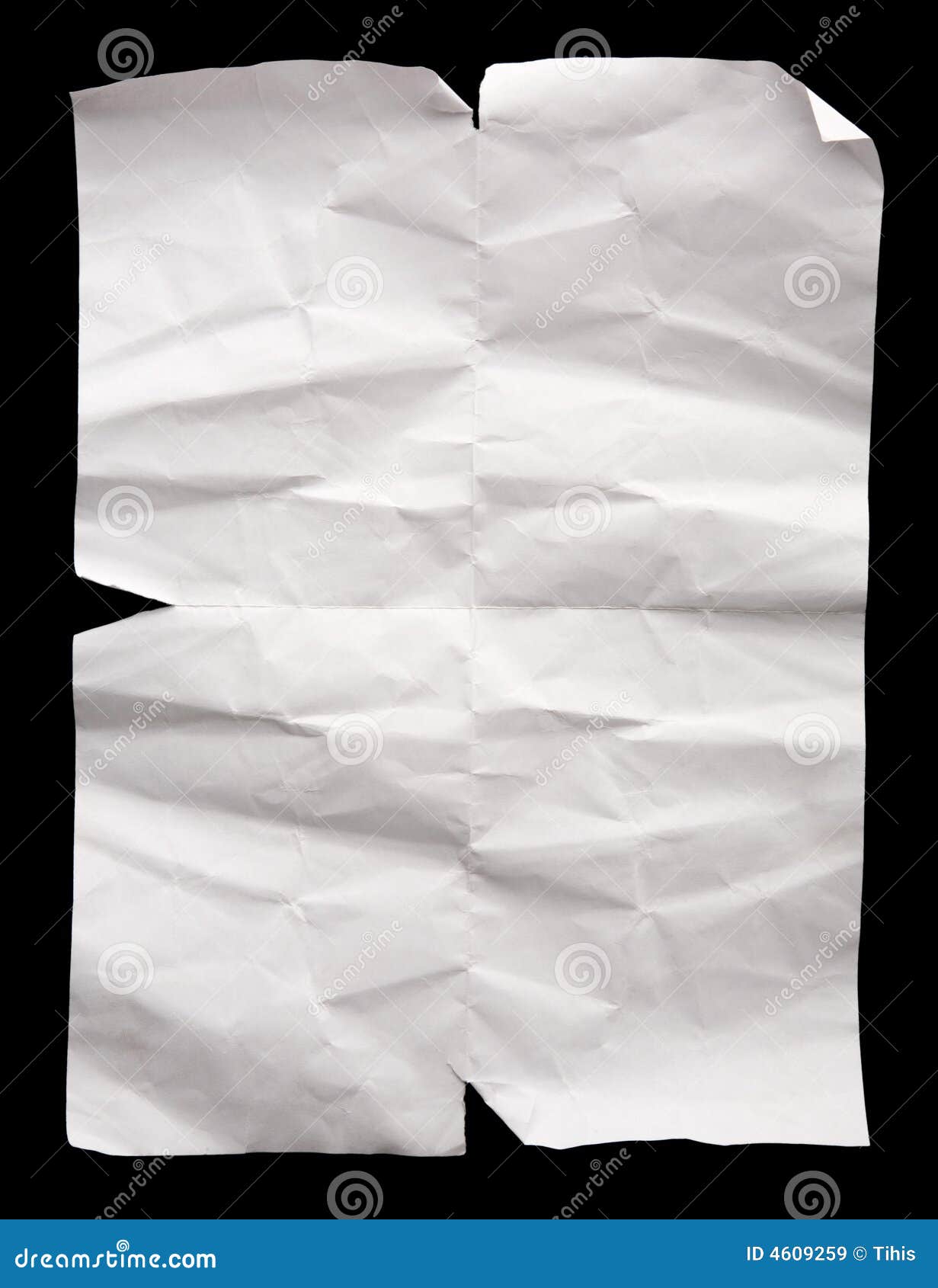 Wrinkled paper stock image. Image of empty, distressed - 4609259