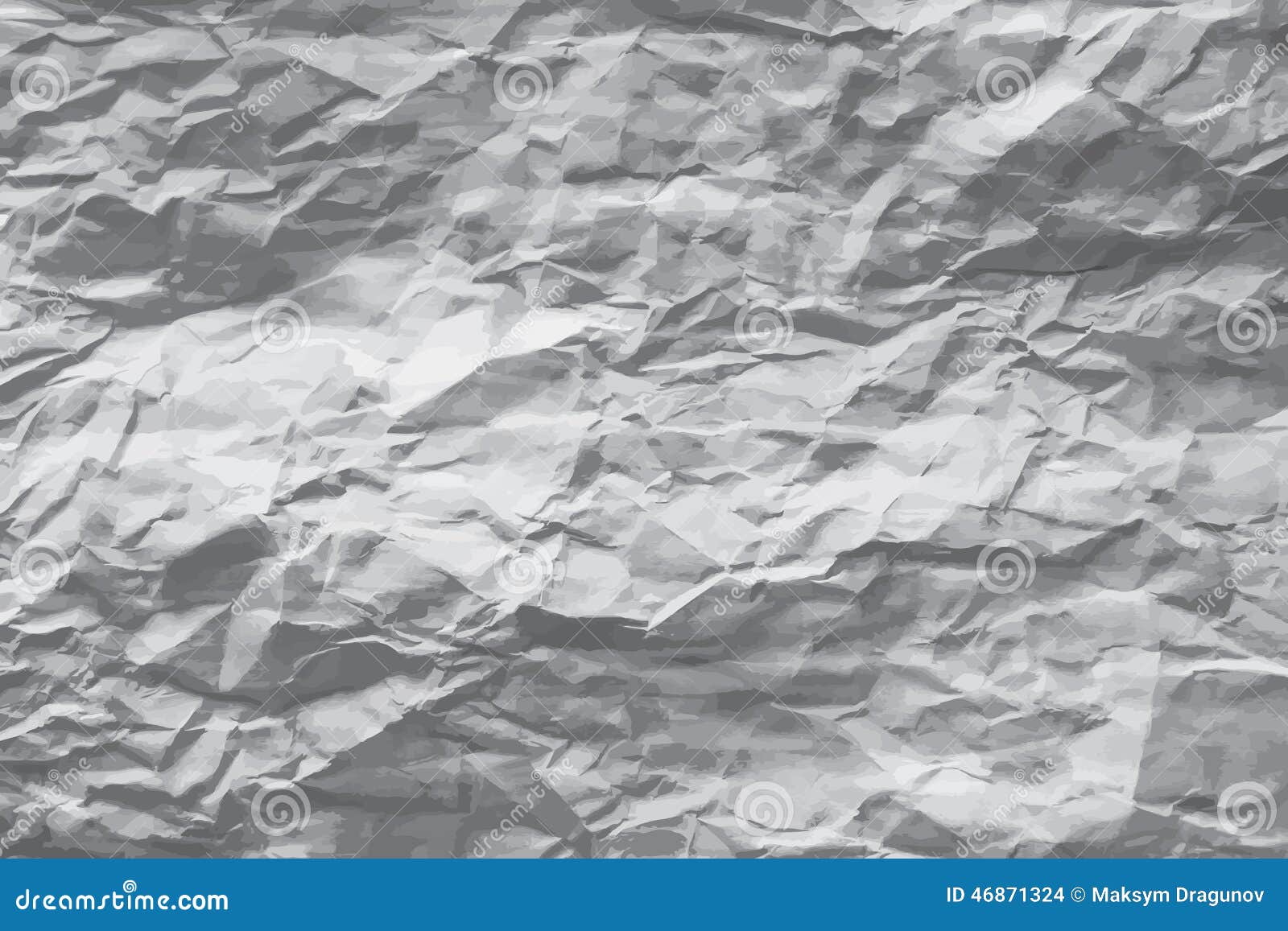 Wrinkled Paper. Crumpled Sheet Of Paper, Empty Realistic Mockup For ...