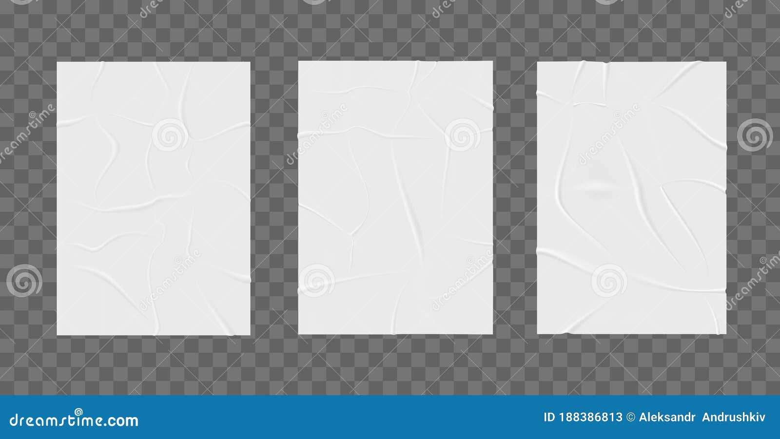 Wrinkled paper 5 stock vector. Illustration of crease - 188386813