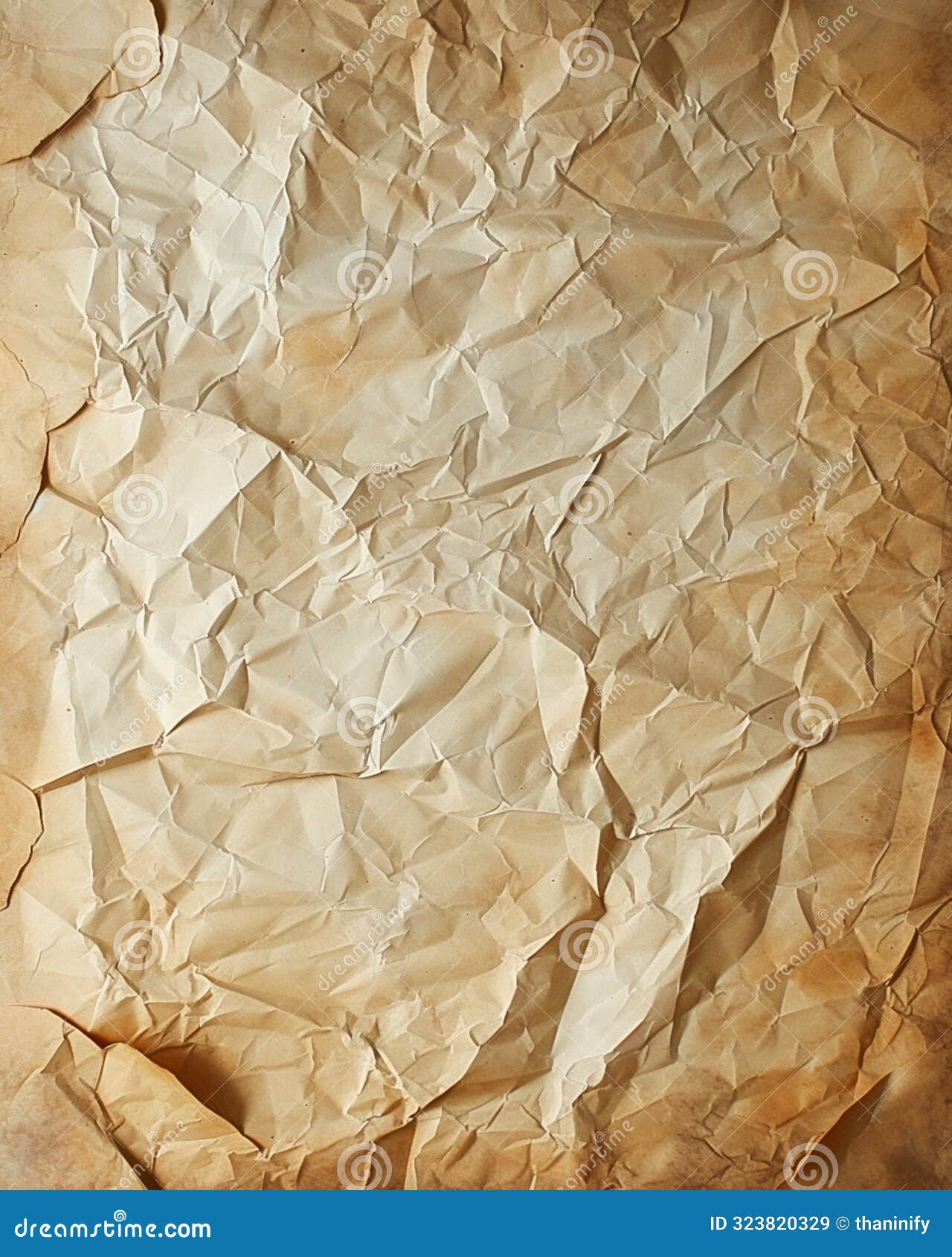 Wrinkled Paper on a Table with a Cup of Coffee Stock Illustration ...