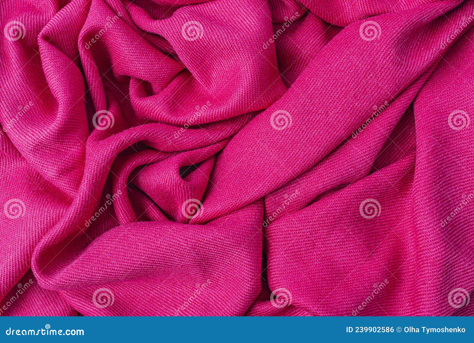 Wrinkled Pink Fabric Texture Background Close Up Stock Photo - Image of ...