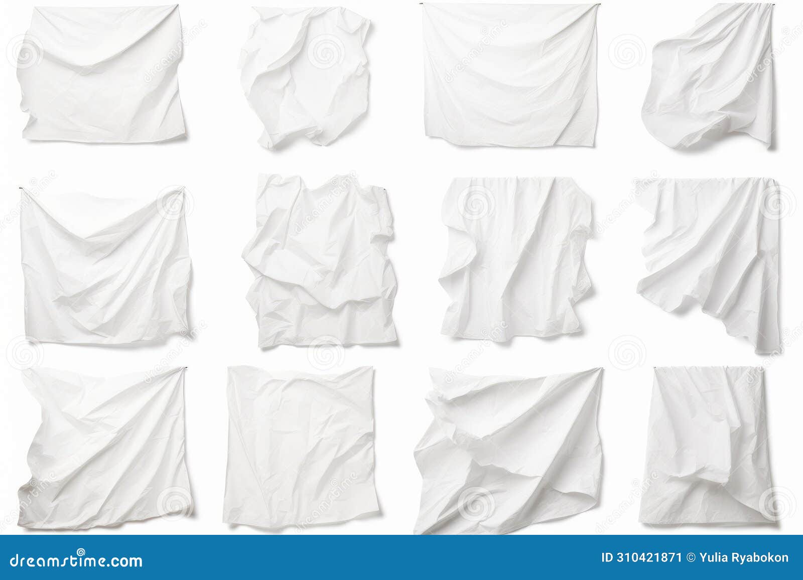 Wrinkled Set of Crumpled Sheets of Different Paper. Generate Ai Stock ...