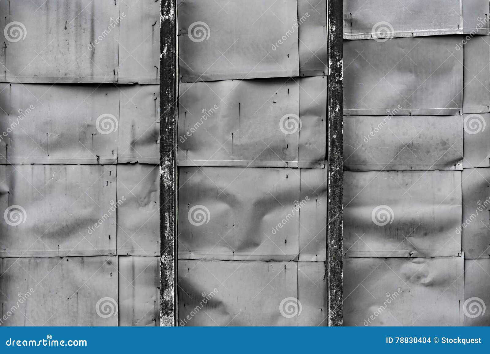 Wrinkled Sheet Metal Wall stock photo. Image of pattern - 78830404