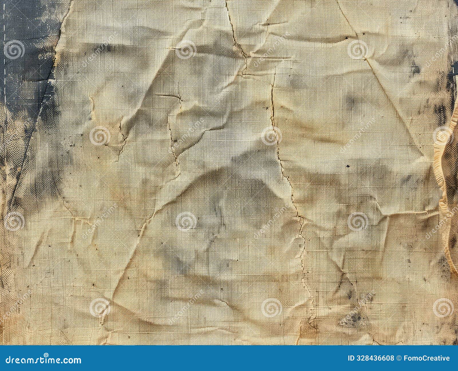 Wrinkled and Stained Canvas Texture Stock Illustration - Illustration ...