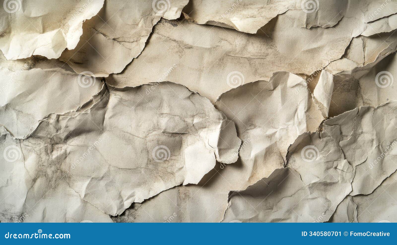 Wrinkled and Torn Paper Texture Stock Illustration - Illustration of ...