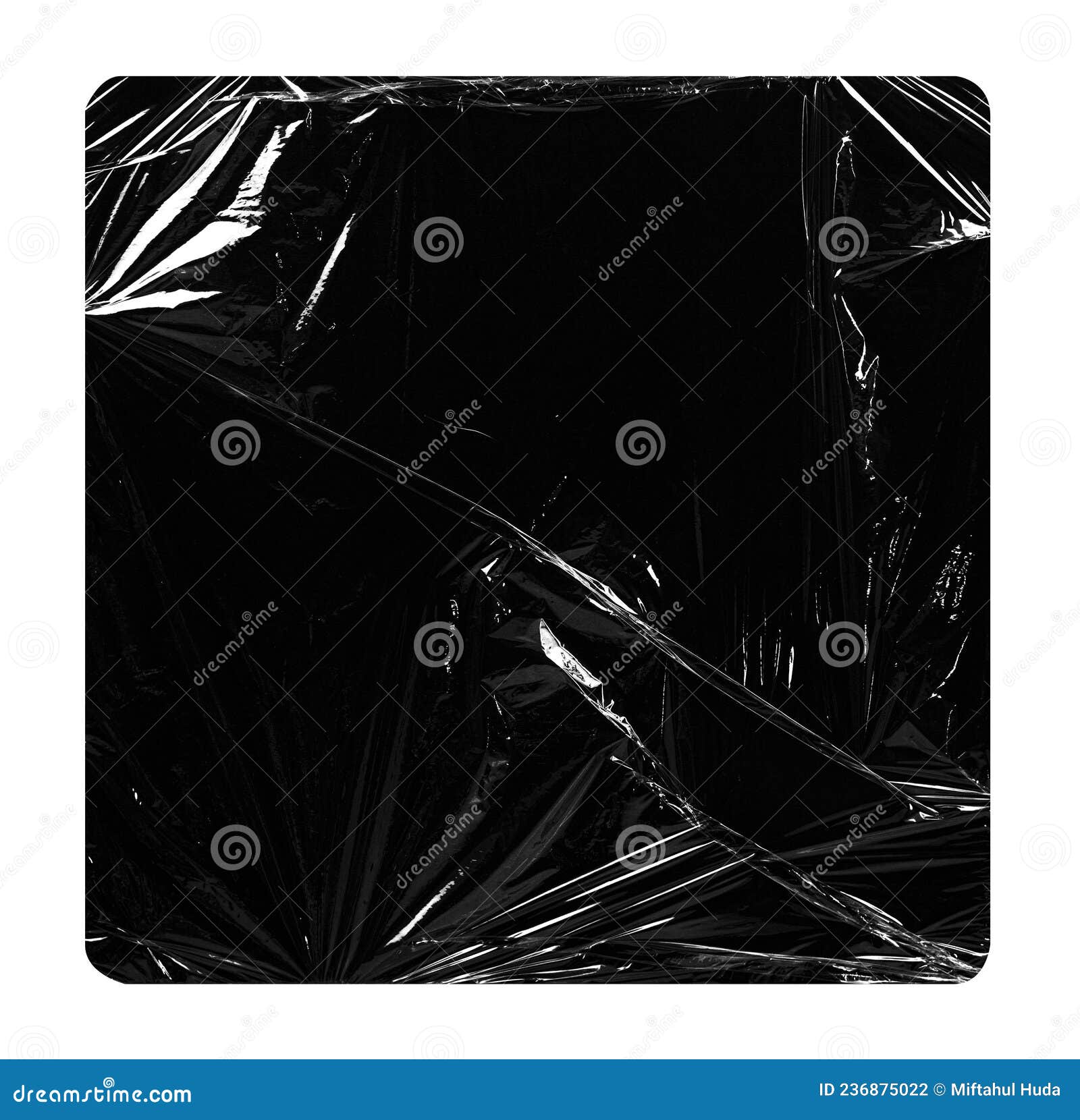 Wrinkled Transparent Plastic Texture On An Yellow Background ...